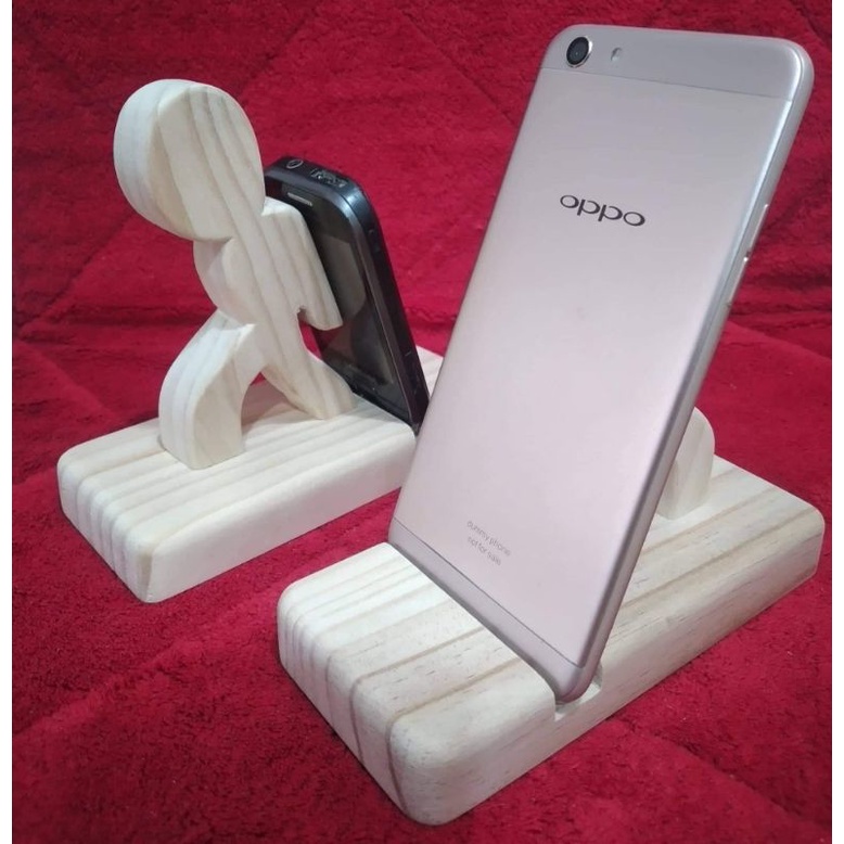 Wooden Phone Stand / Phone Holder (Human) | Shopee Philippines