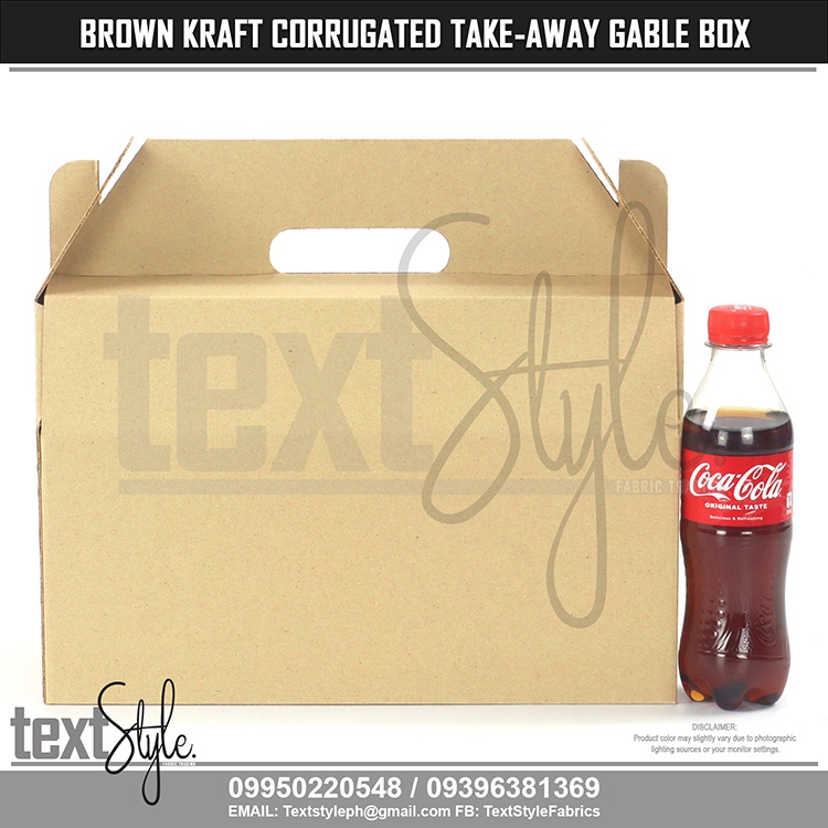Textstyle Medium Corrugated Gable Box Takeaway Box Takeout Box Lechon ...