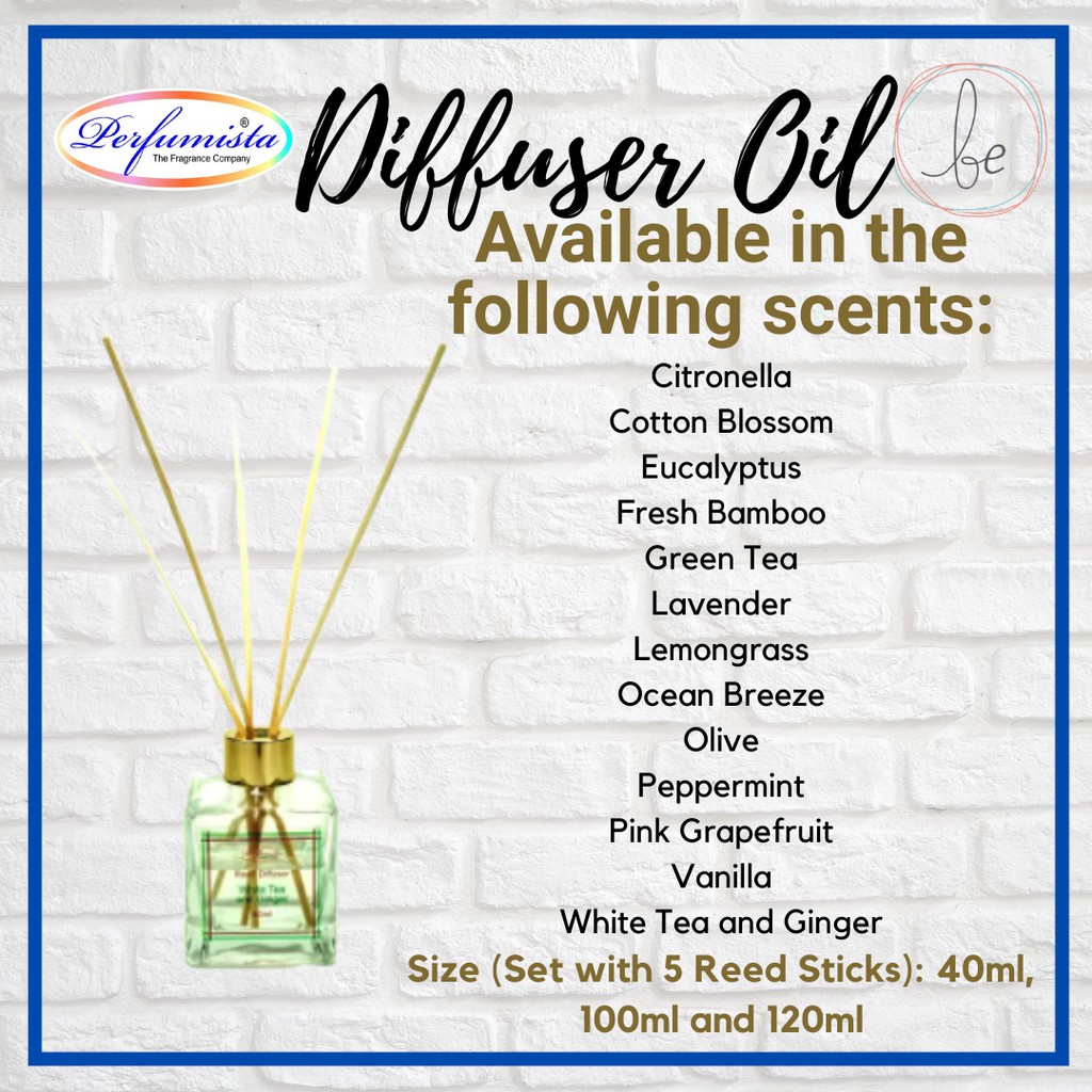 Perfumista Fragrance Oil for Reed Diffusers Set | Shopee Philippines