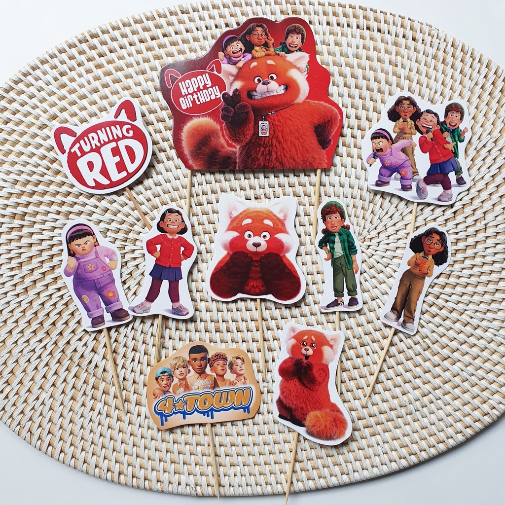 Turning Red Cake Topper (10pcs) | Shopee Philippines