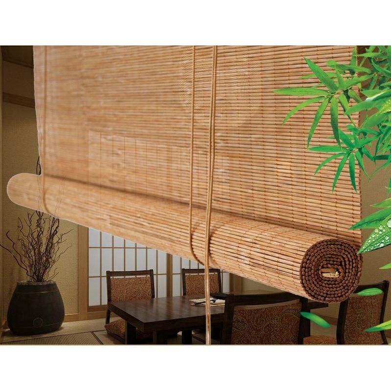 Native Real Bamboo Roll Up Window Blinds For Household Sun shading ...