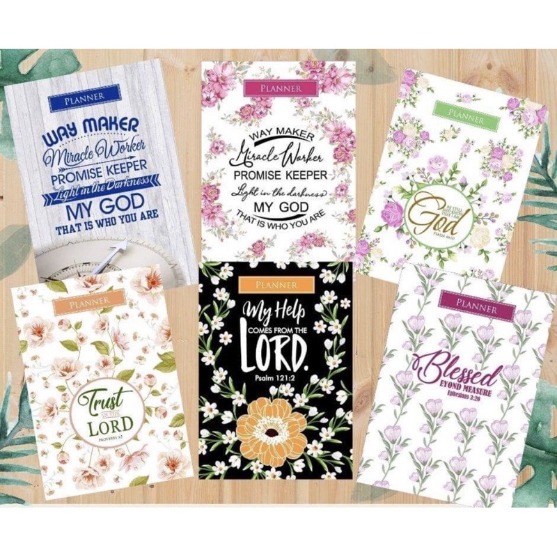 Inspirational Planner Hardbound (154 pages) with bible verses | Shopee ...