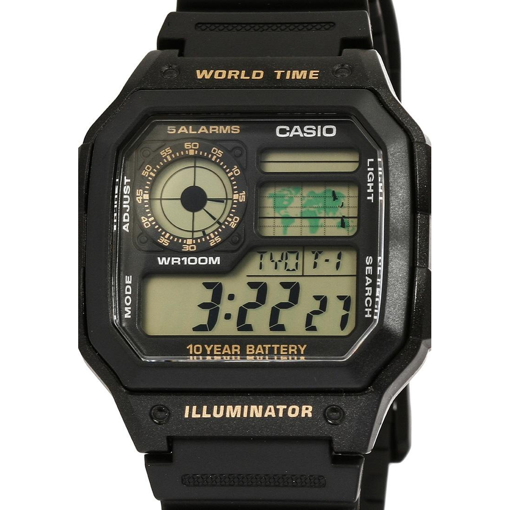 Casio AE-1200WH-1BVDF Digital Rubber Strap Watch For Men | Shopee Philippines