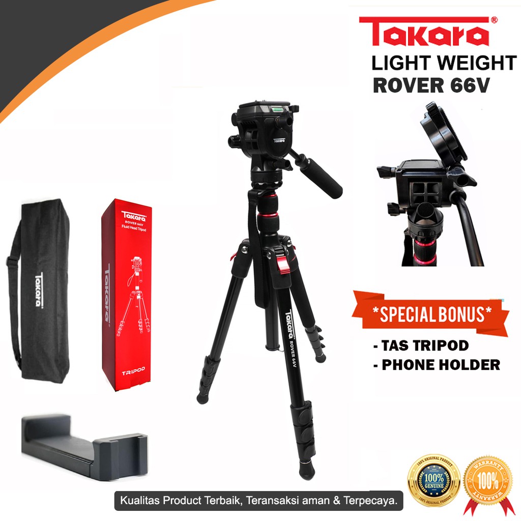 Takara Rover 66V Light Weight 2 in 1 Traveler Tripod Monopod 66 V | Shopee Philippines