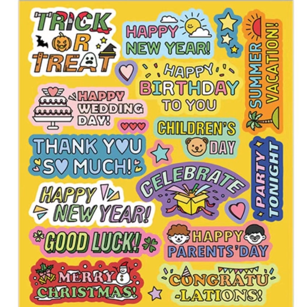 GaLiCiCi Stickers Basic Wild Letters American Style Stickers / English ...