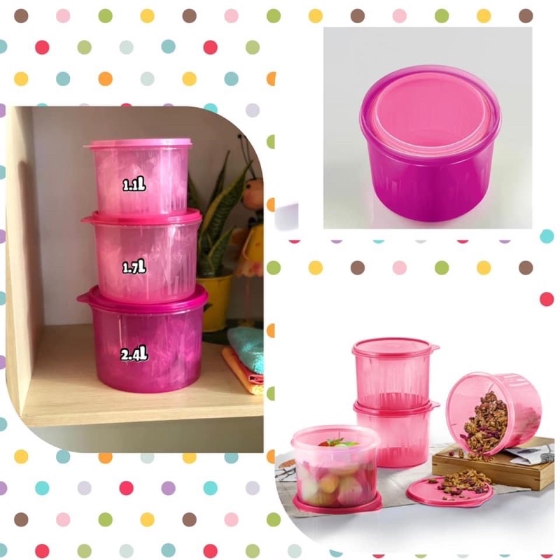 Tupperware Canister Round (3pcs) | Shopee Philippines