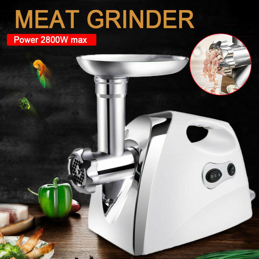 Home Electric Meat Grinder Sausage Stuffer steel stainless Mincer with ...