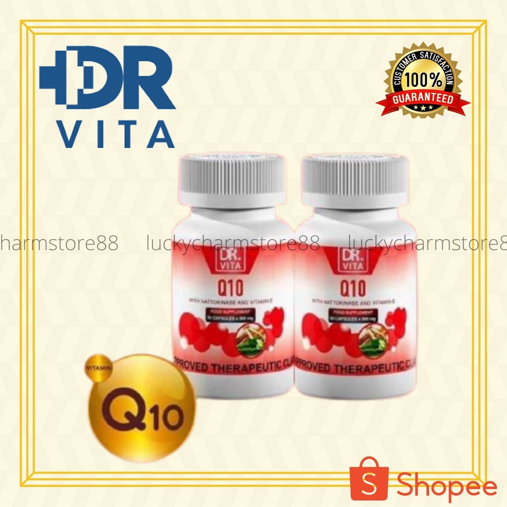 Authentic Dr. Vita Q10 with Nattokinase and Vitamin E (Twin pack) | Shopee Philippines