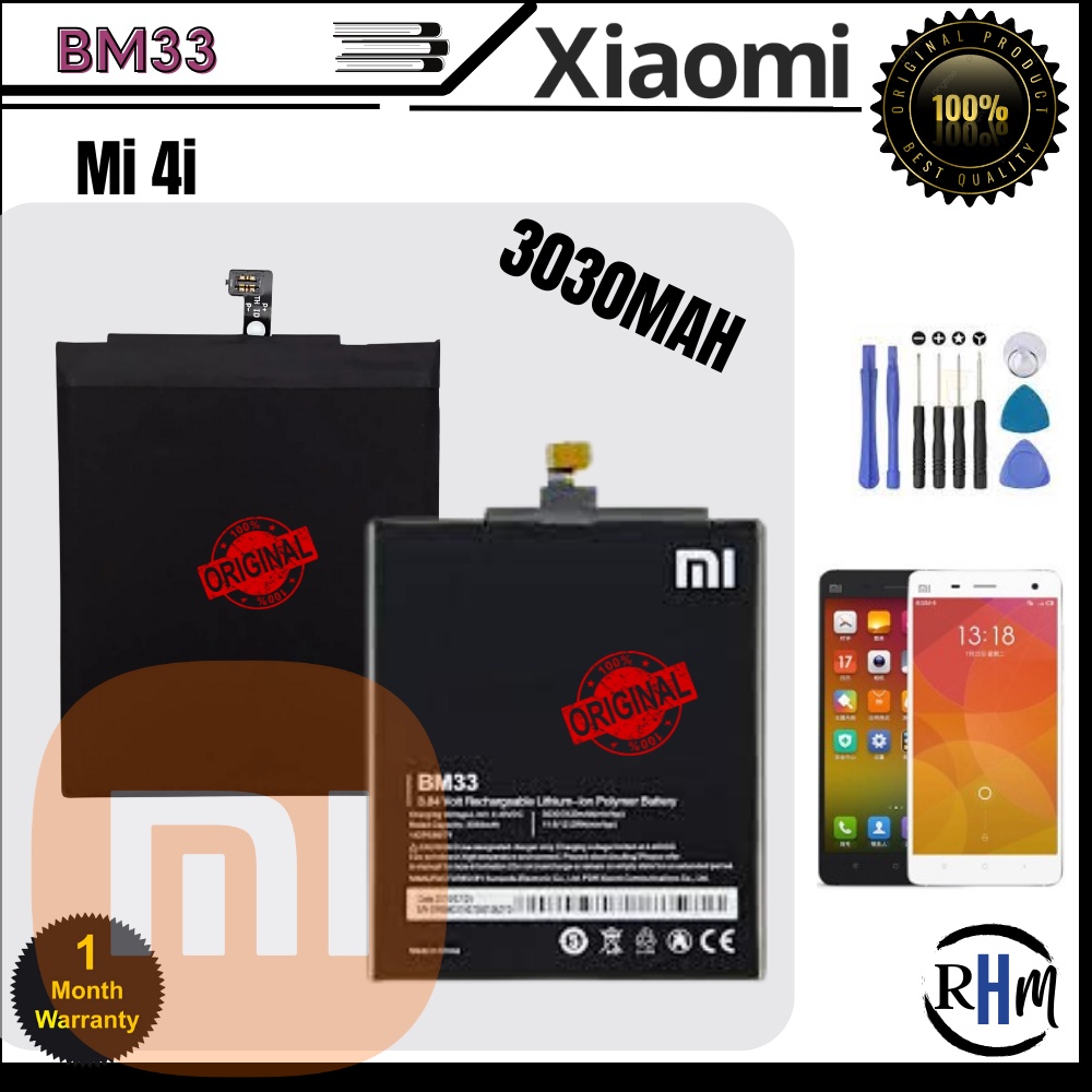 Xia omi Mi 4i battery, Model: BM33 Original High Quality Li-Polymer ...