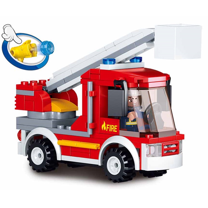 Sluban Building Block Toys City Fire Fighter 136 Pcs Bricks B0632 Small ...