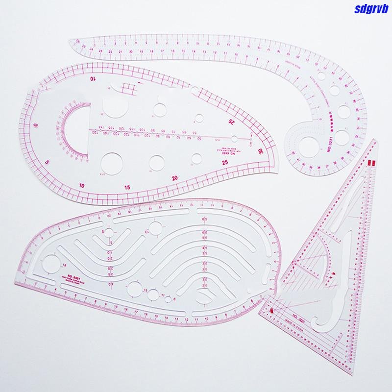Sewing Ruler Set Curve Pattern Grading Ruler Drawing Measure Template ...