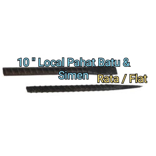 10" LOCAL Point Concrete Builder Cold Chisel / Pahat Batu & Simen (Rata ...