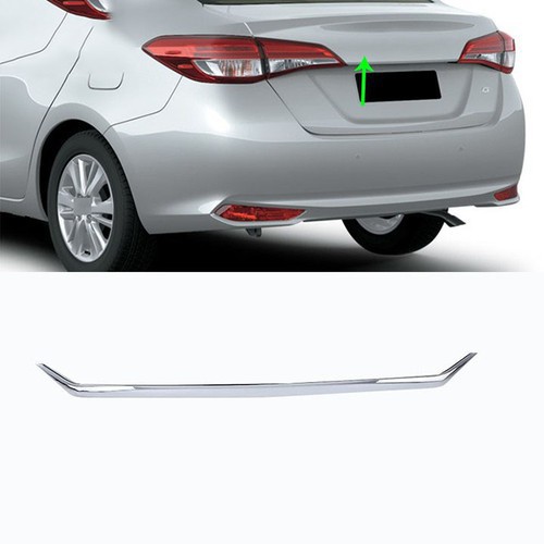 Stainless steel trunk trim for Toyota Vios 2019 2020 2021 2022 2023 ...