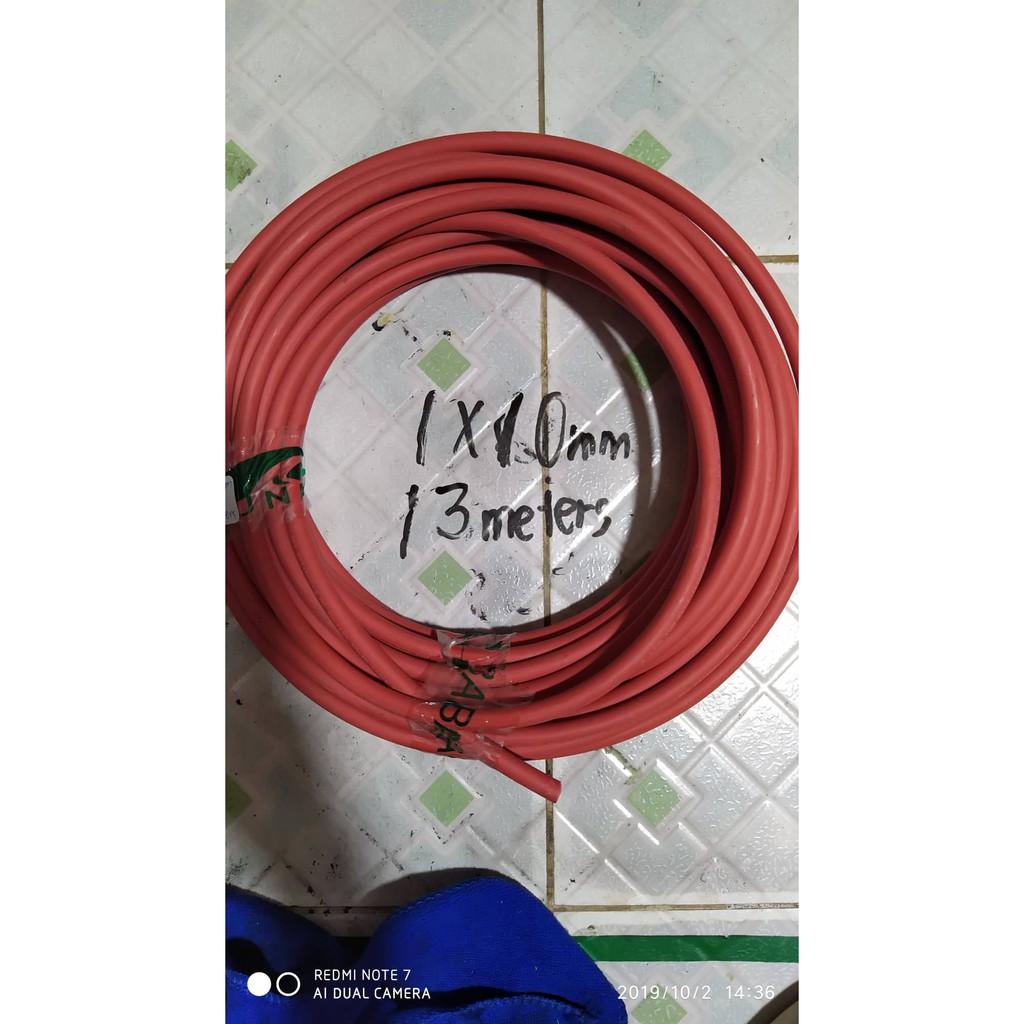 13meters 10mm2 Solar PV Cable single core (red) | Shopee Philippines
