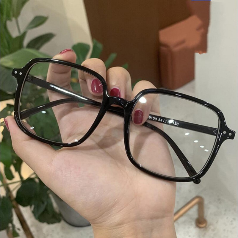 Oversized Black Square Glasses Frame Luxury Designer Anti Blue Blocking ...