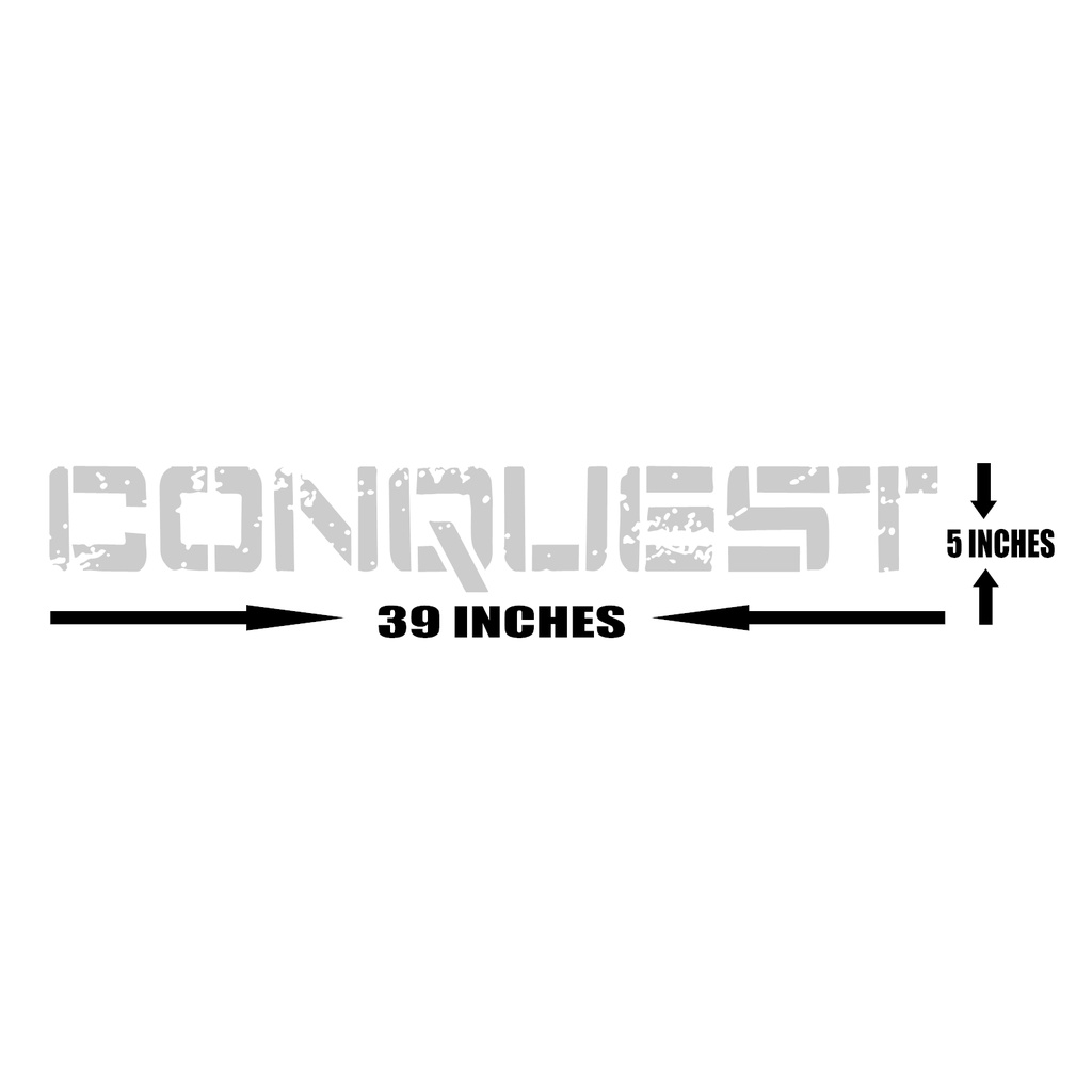 CONQUEST DESIGN 2 TAILGATE cut out vinyl sticker 5x39 inches | Shopee ...