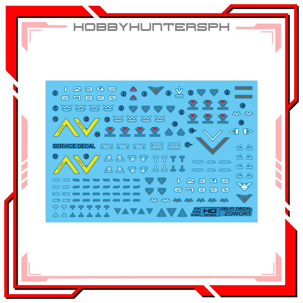 Delpi Decal HG Zowort Waterslide Decals | Shopee Philippines