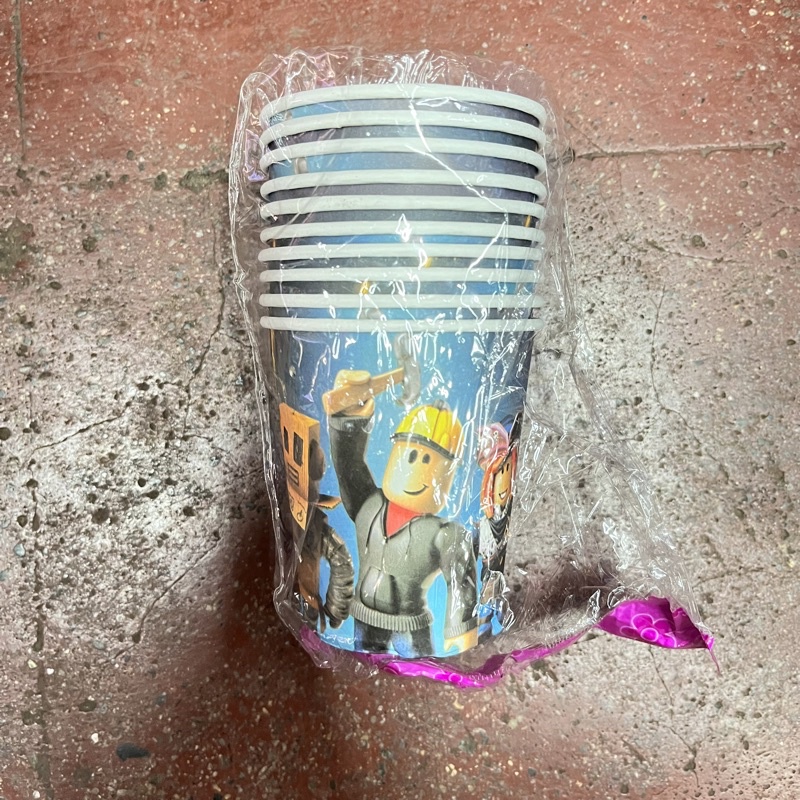 Roblox Game Theme Disposable Tableware (Plates, Cups, Topper, Table ...