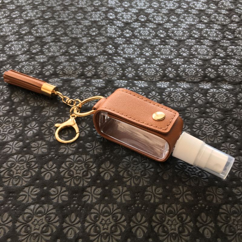 Alcohol Spray Bottle Keychain, 30ML Mini Spray Bottle Reusable Leather ...