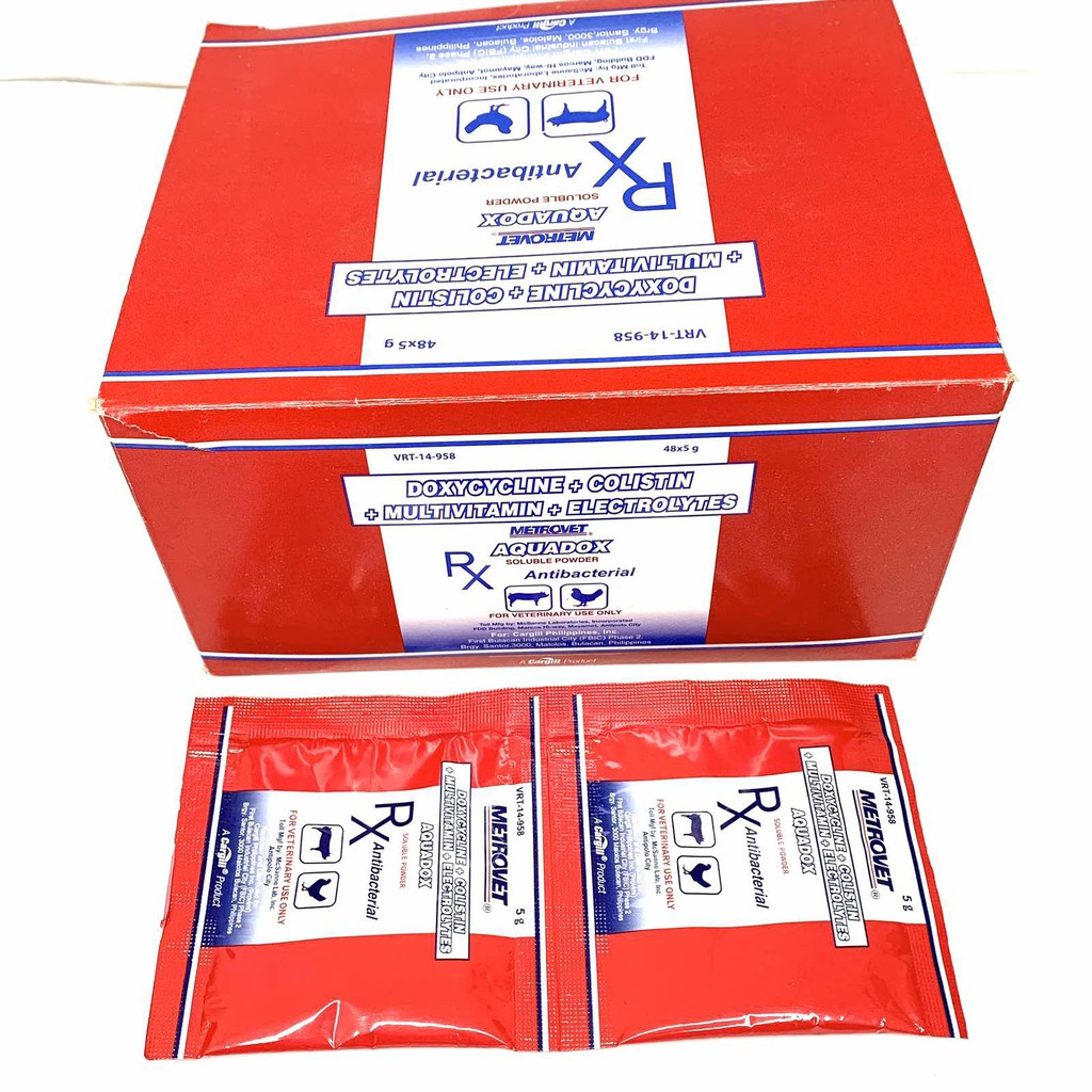 [FCR AGRIVET] 12pcs Aquadox 5g per Sachet / Swine Multivitamins / Para ...