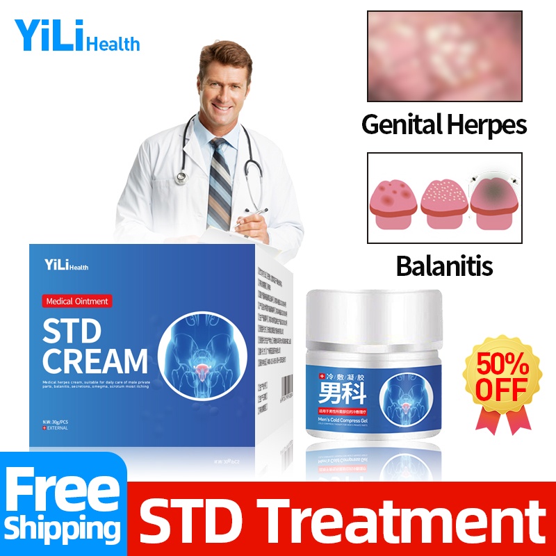 Medical STD Treatment Cream Cures Genital Herpes Balanitis Pearly ...