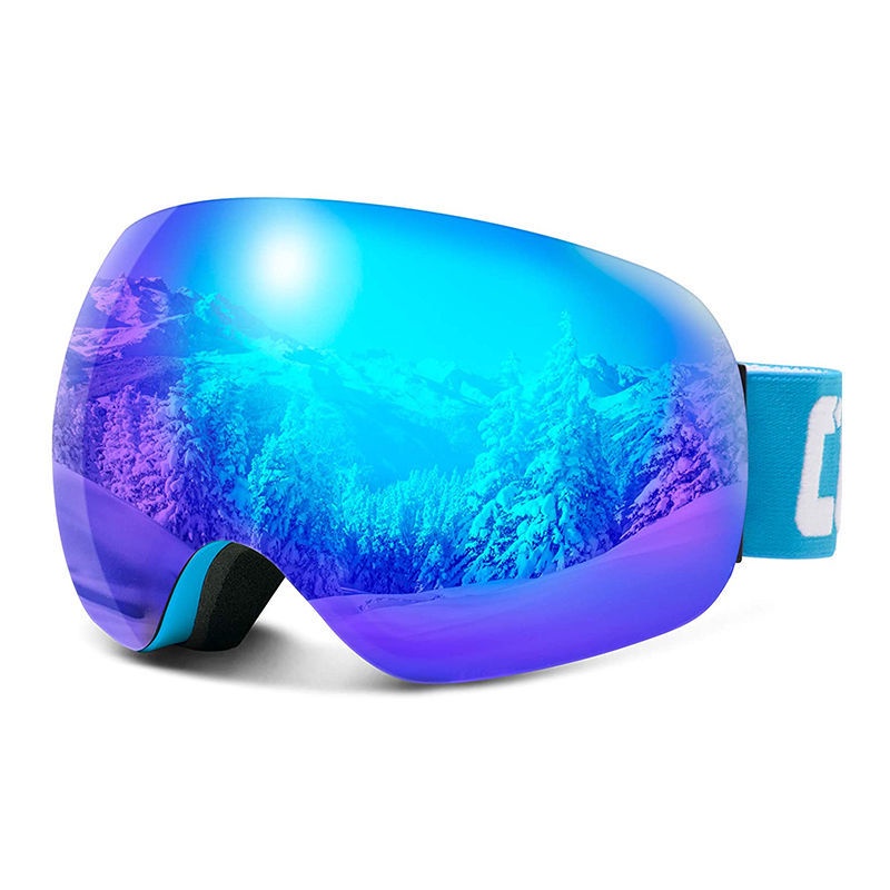 Double Fog Ski Goggles Glasses Big Face With Myopia Glasses | Shopee ...