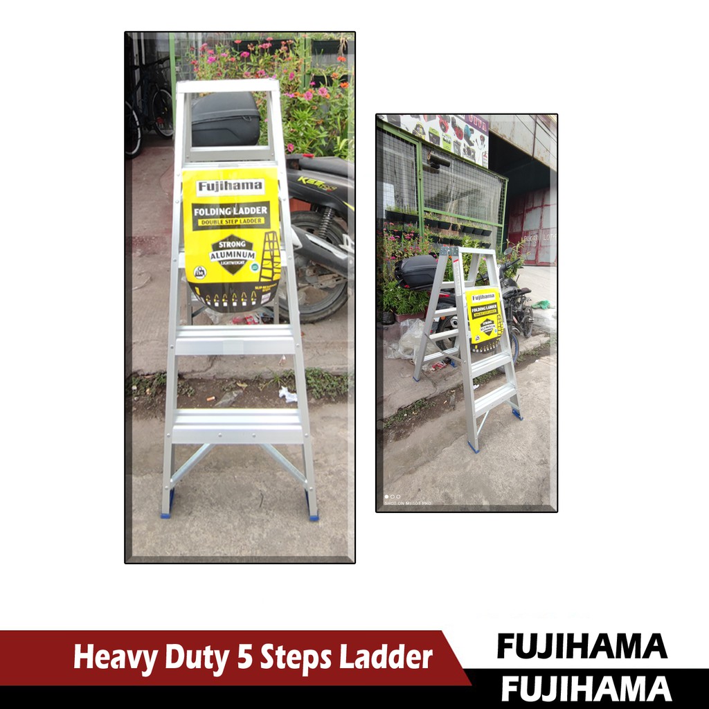 FOLDING LADDER Heavy Duty 5 STEPS (double Step Ladder) | Shopee Philippines