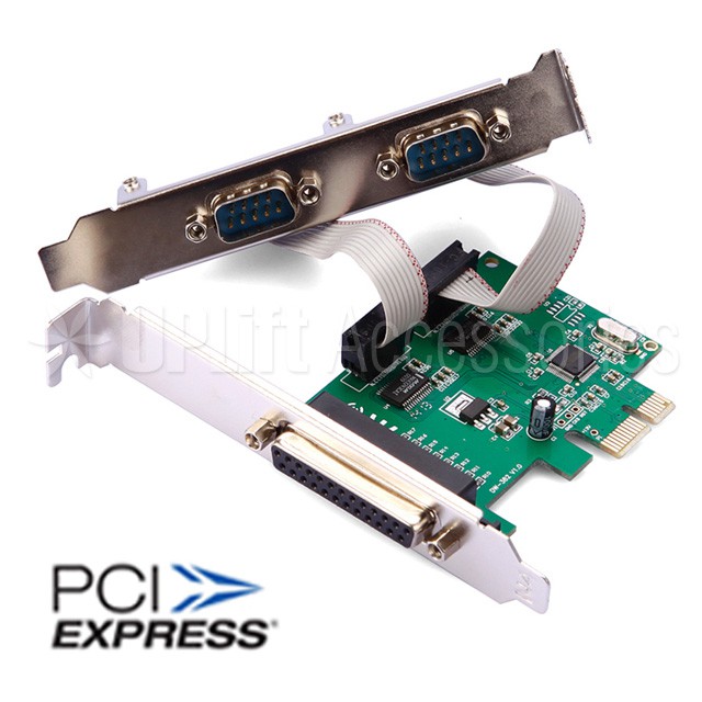 UPLIFT RS232 2-Serial Parallel Port Expansion Card for PC (PCI-E Interface) | Shopee Philippines