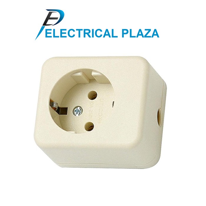 Uticon 1 Hole Grounded Socket [ST118] 2P One Hole Plug Socket [ST-118 ...