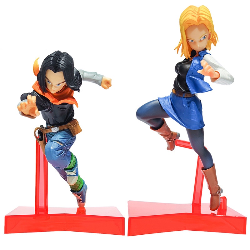 15-18cm Dragon Ball Anime Figure Android 17 Lapis And Android 18 Lazuli ...
