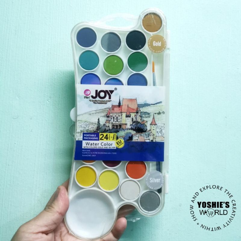 JOY WATER COLOR with GOLD & SILVER | Shopee Philippines