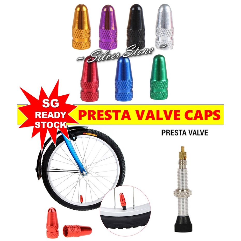 Presta Tyre Valve Caps Aluminium Presta Air Valve Caps Bicycle Dust ...