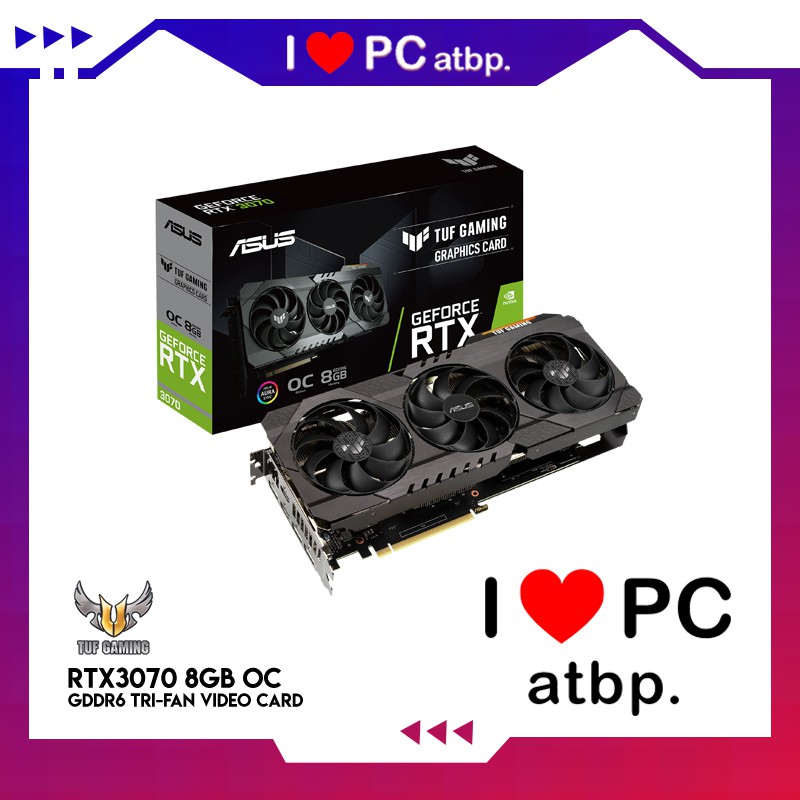 ASUS TUF Gaming RTX 3070 8GB OC GDDR6 Tri-Fan Video Card (TUF-RTX3070 ...