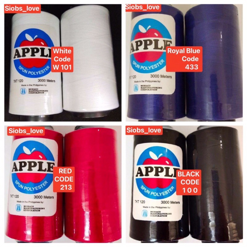 Apple Sewing Thread 3000 Mtr TKT120 | Shopee Philippines