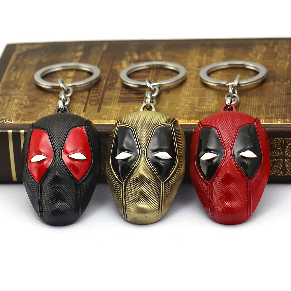3 Color Collection Comic Hero Deadpool Deadpool Keychain Pendant Alloy ...