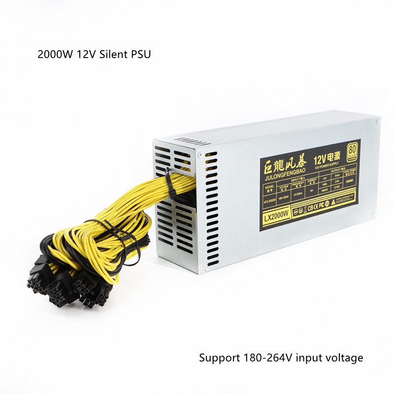 180~264V 2000W Power Supply 12V With 10pcs 6Pin Power Cable | Shopee ...