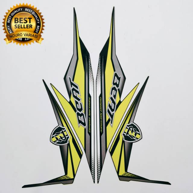 HITAM Striping honda beat fi esp 2018 2019 black full stickers list of ...