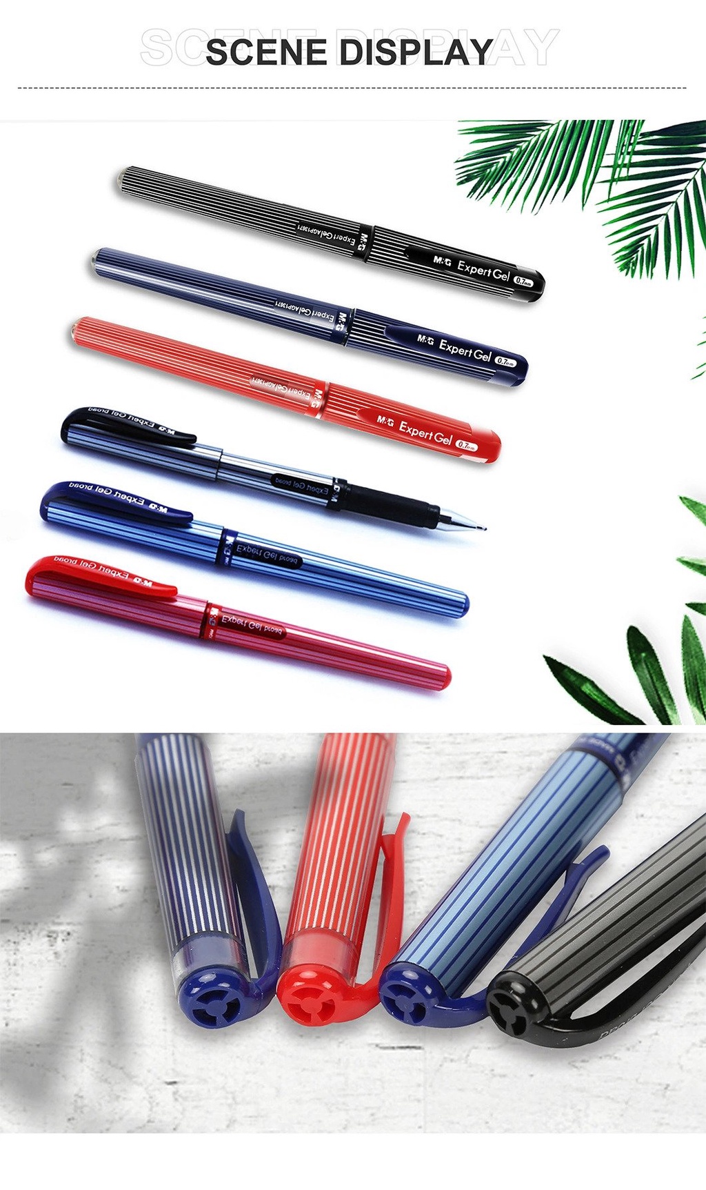 M&G Expert Gel Pen 0.7 / 1.0mm - BK / BL Signature Pen Sign Pen ...