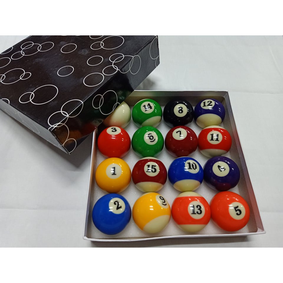 TAIWAN STANDARD SIZE BILLIARD BALL SET FOR STANDARD TABLE / BOLA NG ...
