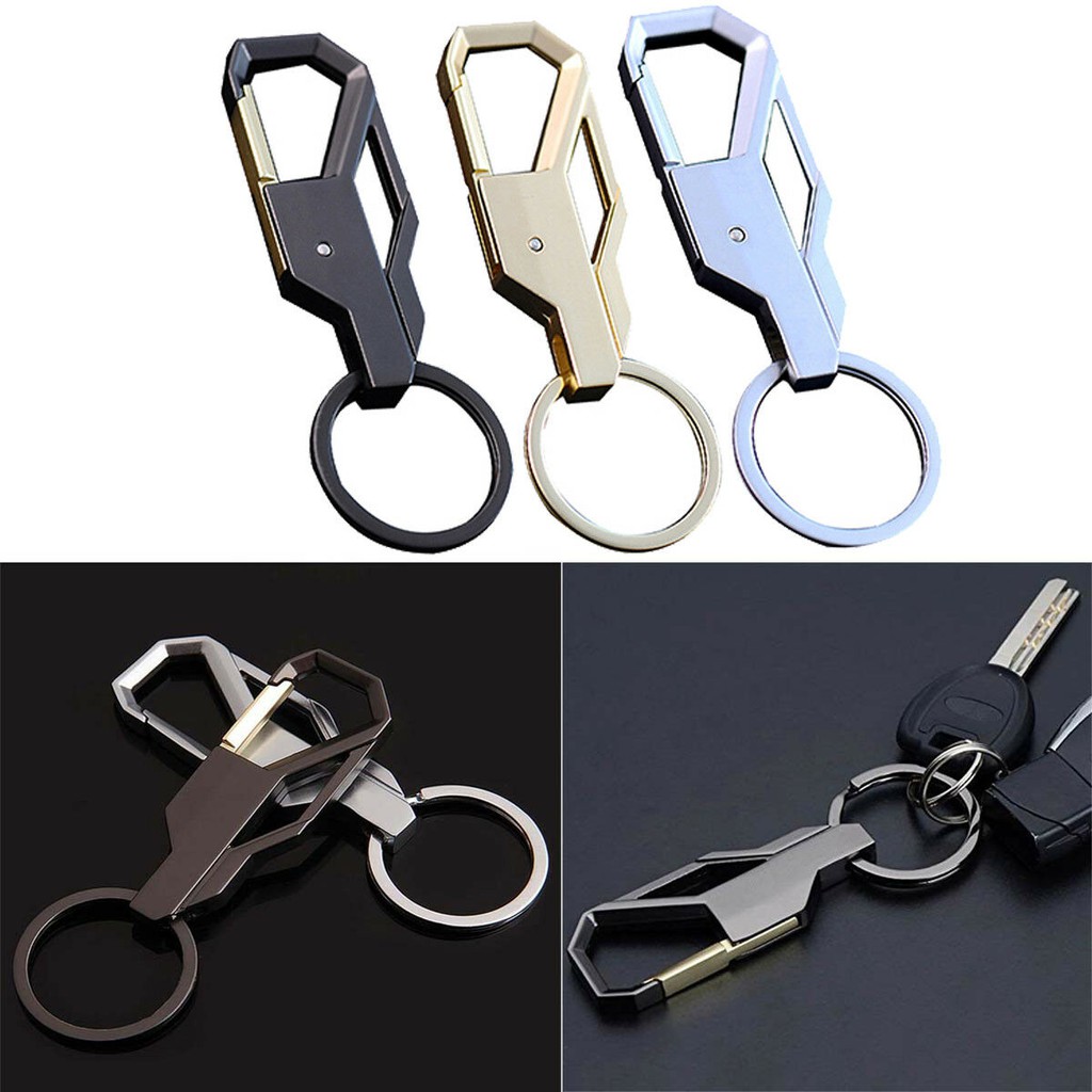 Mens Alloy Metal Keychain Holder Key Chain Ring Single Key Ring Hook ...