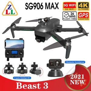 NEW 2021 SG906 PRO MAX GPS Drone Wifi 4K Professional HD Camera 3-Axis ...