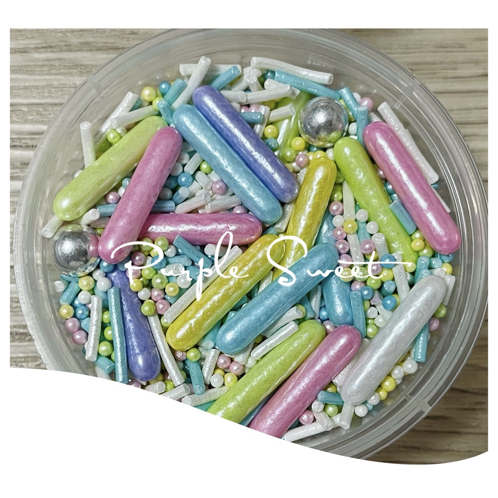 Assorted Edible Candy Sprinkles / Dragees / Flower Sprinkles / Pastel ...