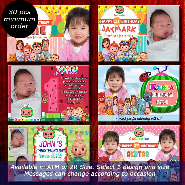 Personalized Cocomelon Theme Ref Magnet ATM Size Magnets Party Favor ...