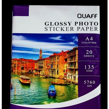 QUAFF Glossy Photo Sticker Paper A4, 135gsm, 20 sheets | Shopee Philippines