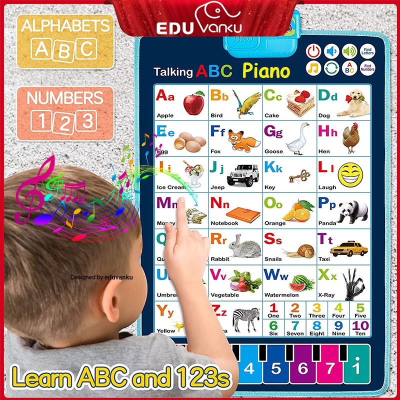 【Stock in Malaysia】ABC Alphabets Learning Wall Chart Large Size Talking ...