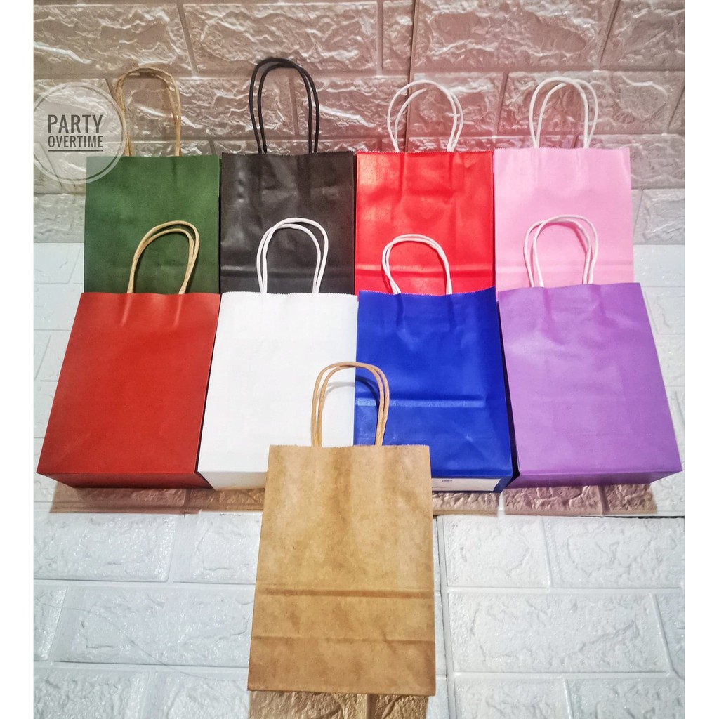 Plain color Paper Bag Lootbags Small (1 color per pack of 12 pcs) for ...