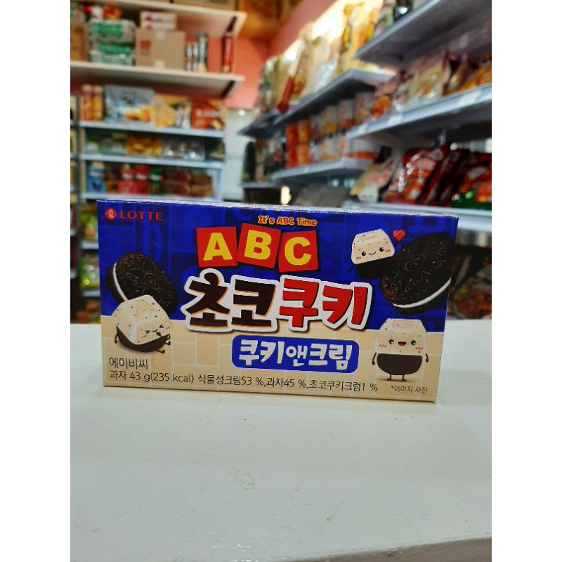 Lotte ABC Choco Cookie and Cookies and Cream | Shopee Philippines