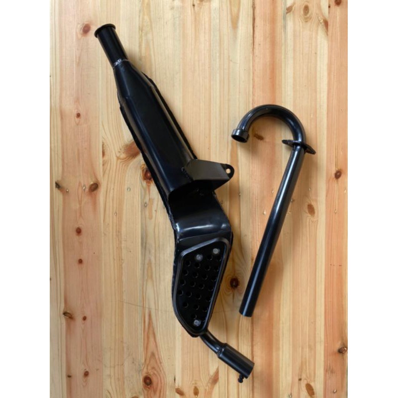 HITAM Exhaust Honda XL 125e 1pair Black Pipe CB GL Tiger Application ...