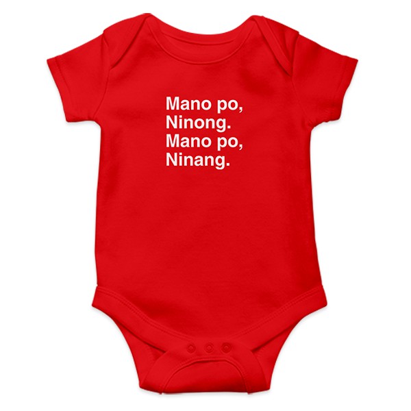 ANIYA CLOTHING Mano Po Ninong Ninang Baby Onesie Unisex Romper Monthly ...