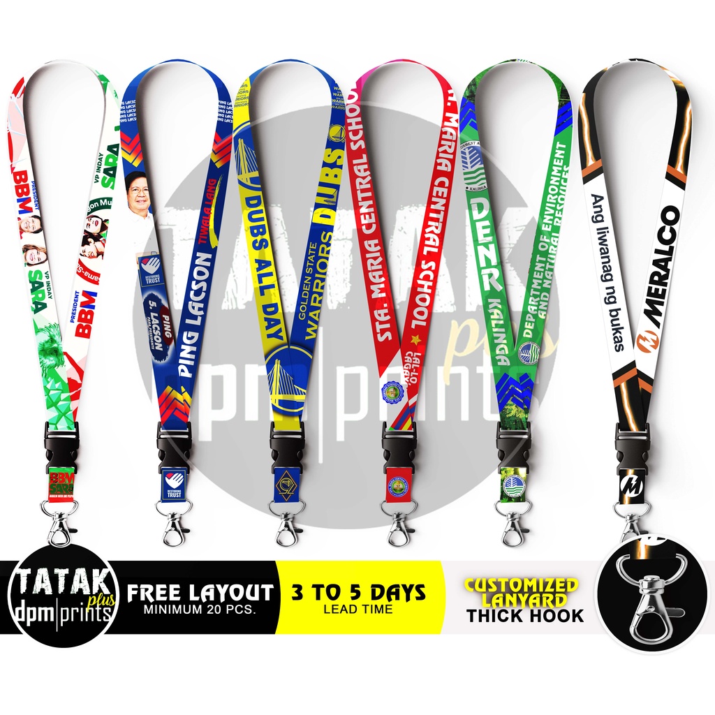 Customized Lanyard ID Lace ID Cord Sling Sublimation for schools ...